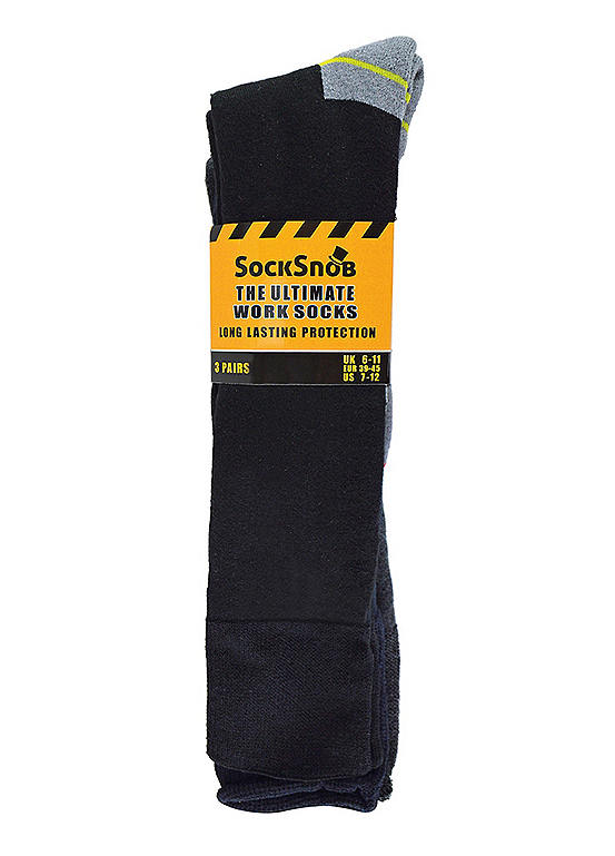 Sock Snob 3 Pairs Men’s Long Knee High Work Socks | Freemans