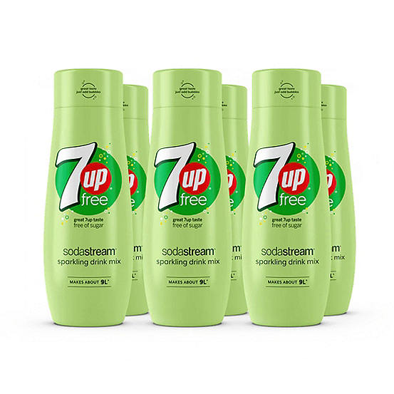 Sodastream 7 Up Free Flavour Concentrate 440 Ml - Six Pack | Freemans