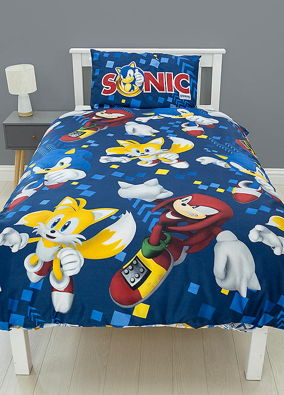 Sonic The Hedgehog Bounce Reversible Duvet Cover Set - Single | Freemans