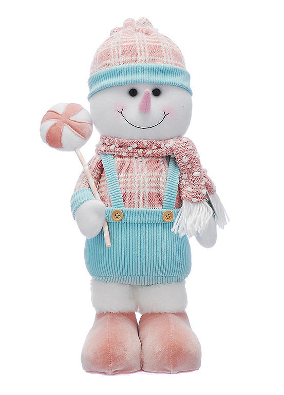 Standing Pink & Light Blue Snowman | Freemans