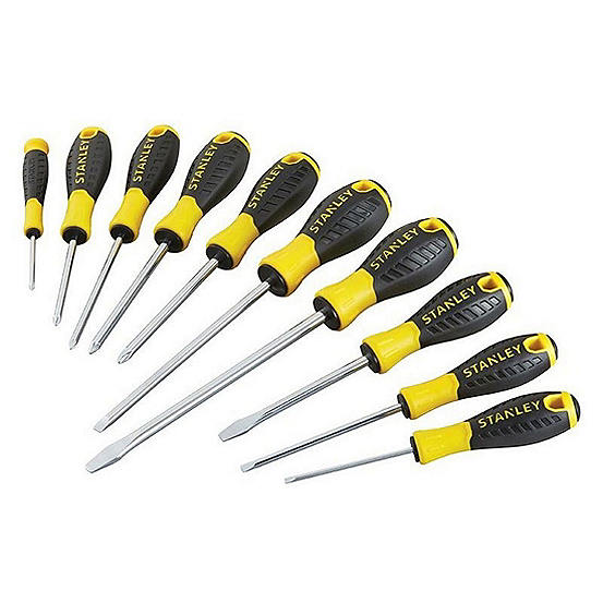 Stanley 10 Piece Mixed Screwdriver Set | Freemans