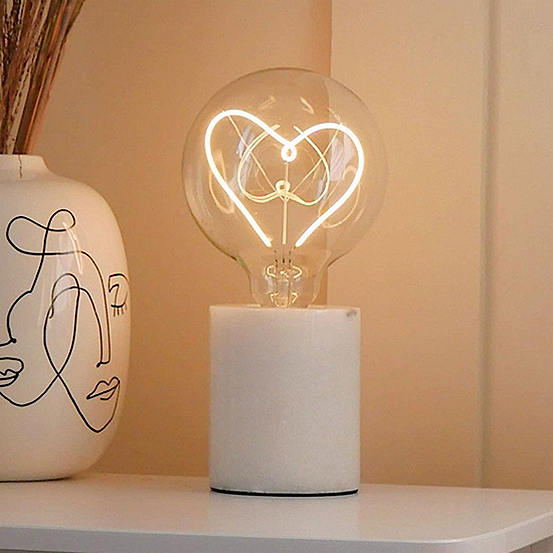 Steepletone White Marble Stone Table Lamp Base | Freemans