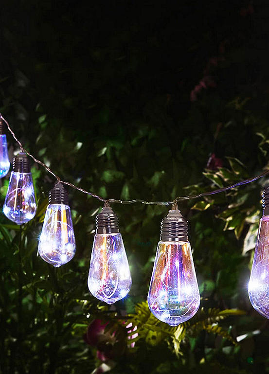 Streetwize 10 Piece Solar Plastic Iridescent Bulb String Lights | Freemans