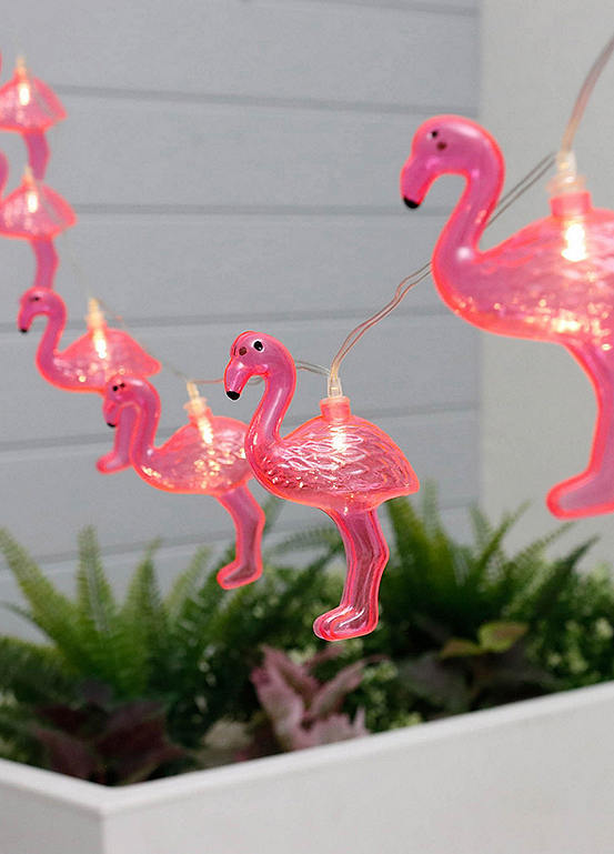 Streetwize 2m Solar Flamingo LED String Lights (10 Piece) | Freemans