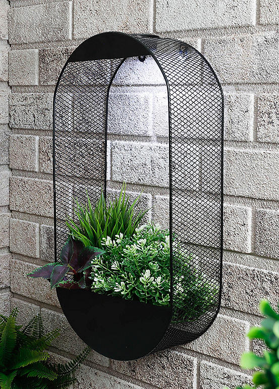 Streetwize Oval Solar Wall Planter | Freemans