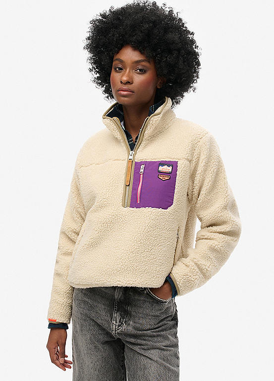 Superdry Vintage Retro Half Zip Fleece | Freemans