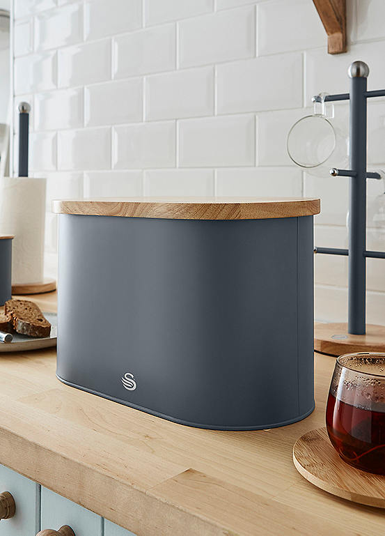 Swan Bread Bin with Wooden Lid | Freemans