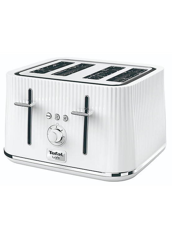 Tefal Loft 4 Slice Toaster - White | Freemans