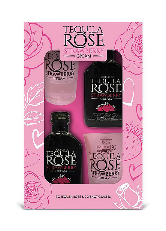 Tequila Rose Gift Set (2x5cl & 2 x Shot Glasses) | Freemans