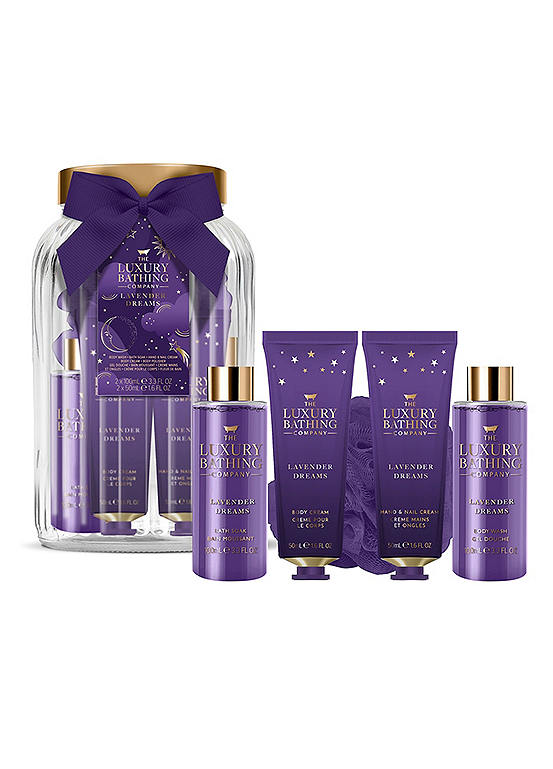 The Luxury Bathing Company Silent Night Lavender Glass Jar Gift Set ...