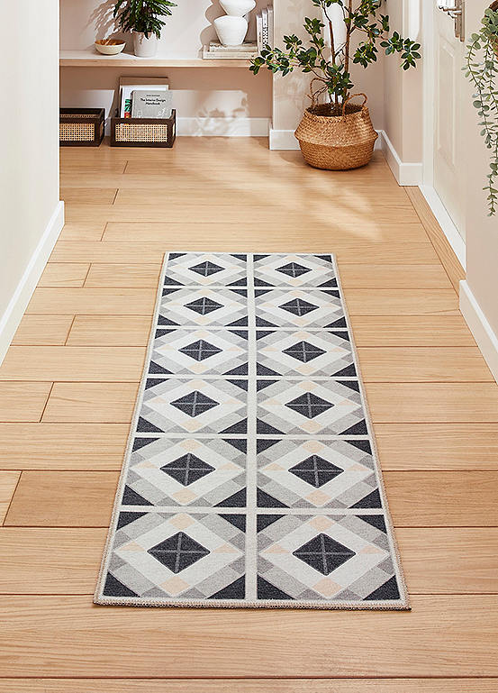 Think Rugs Victoria Tile Runner | Freemans