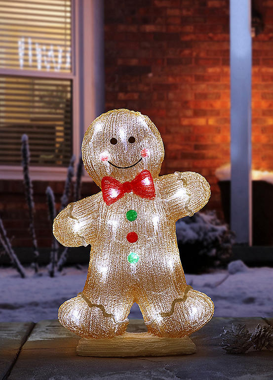 Three Kings InLit Ice LED Gingerbread Boy | Freemans