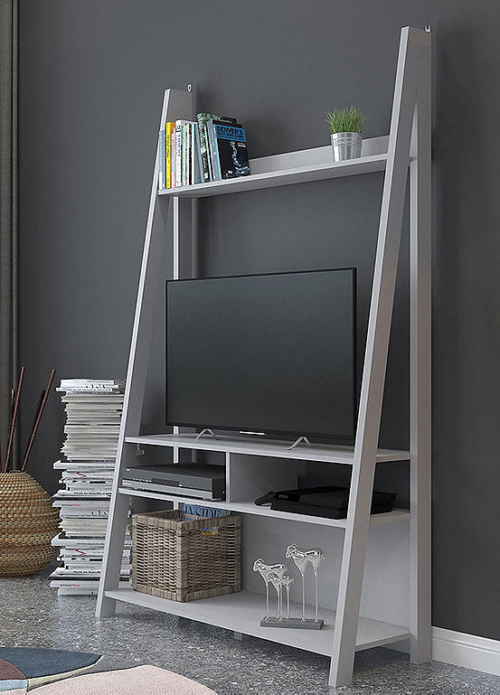 Tiva Grey Ladder TV Unit | Freemans