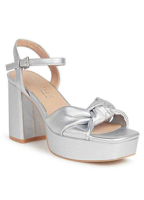 Together Silver Platform Sandals | Freemans
