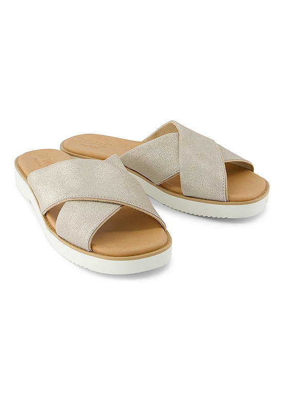 Toms Cream Mae Crossover Sandals | Freemans
