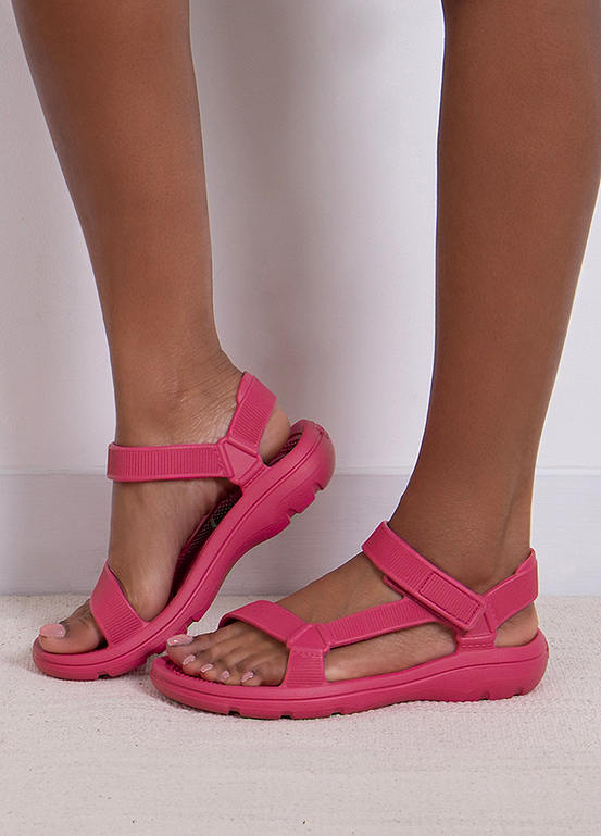 Totes Ladies Azalea Pink Riley Adjustable Sport Sandals | Freemans