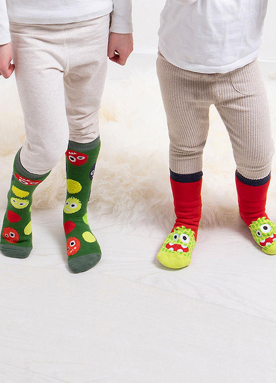 Totes Toasties Childrens Monster Original Slipper Socks | Freemans