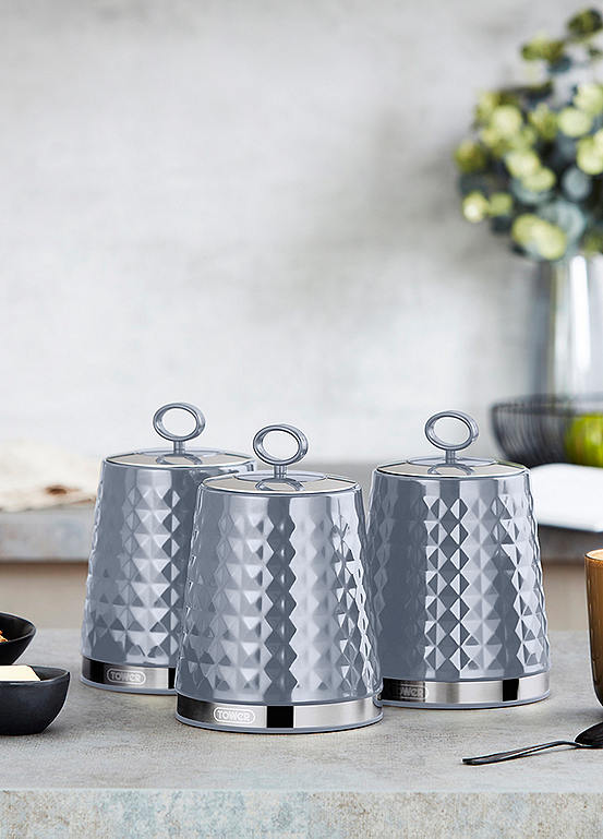 Tower Solitaire Set of 3 Canisters | Freemans