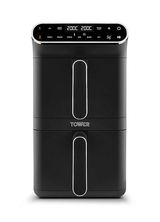 Tower T17190 Vortex XL Dual Layer 11L Air Fryer - Black | Freemans