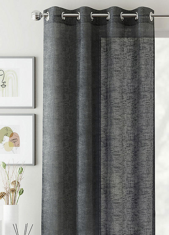 Tyrone Crete Eyelet Textured Voile Panel | Freemans