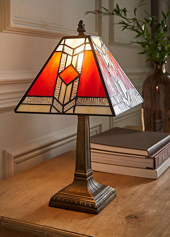 ValueLights Aztec Tiffany Style Table Lamp | Freemans