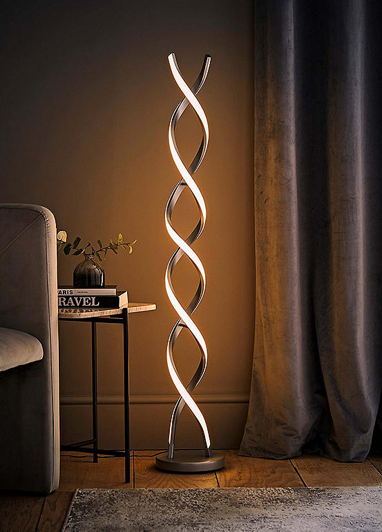 ValueLights Infinity Double Twist Integrated LED Floor Lamp | Freemans