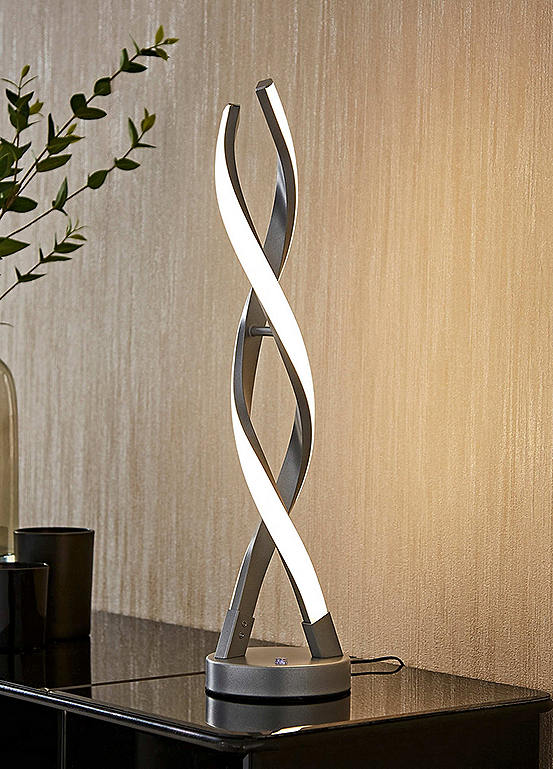ValueLights Infinity Double Twist Integrated LED Table Lamp | Freemans