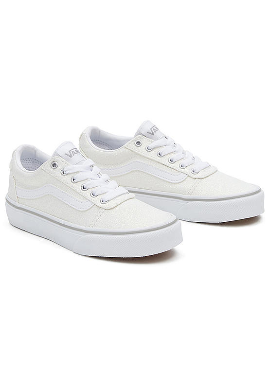 Vans White Spring Glitter Girls Ward Trainers | Freemans