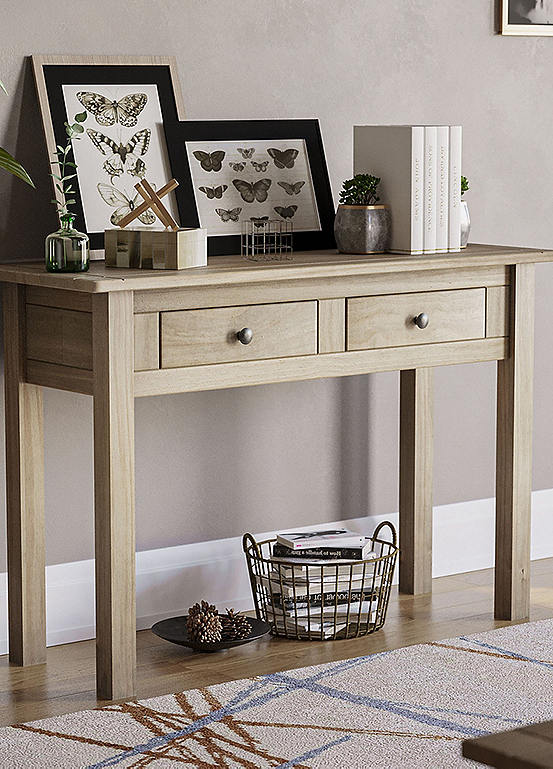 Vida Designs Panama 2 Drawer Console Table | Freemans