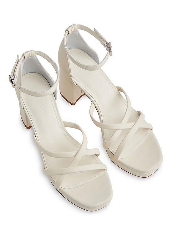 Whistles Selene Beige Platform Heeled Sandals | Freemans