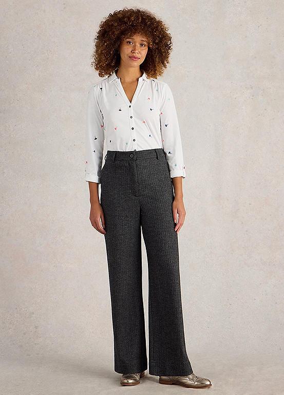 White Stuff Belle Tweedy Wide Leg Trousers | Freemans