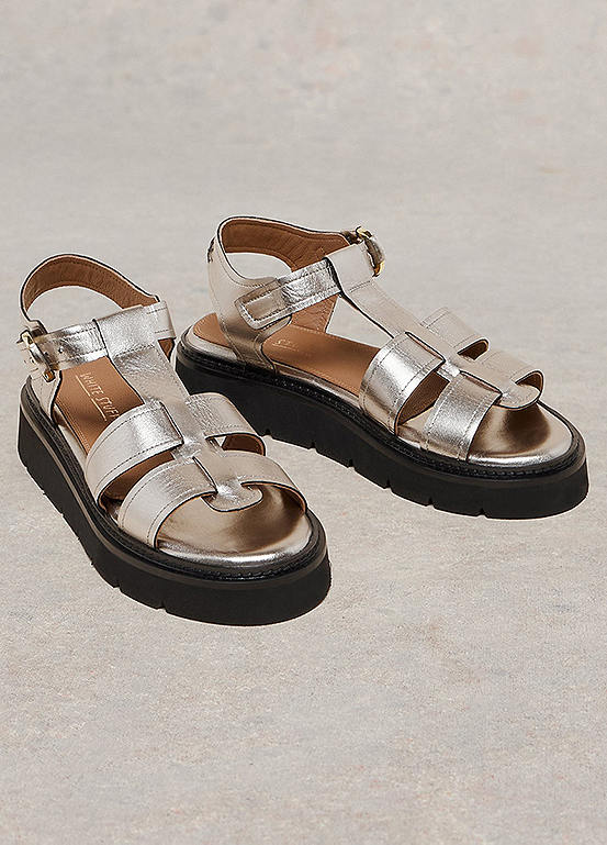 White Stuff Rose Leather Sandals | Freemans