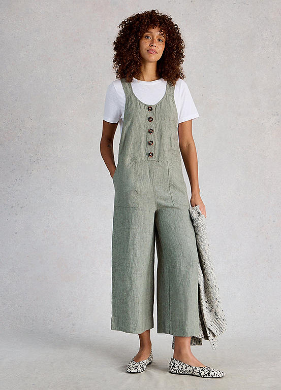 White Stuff Viola Linen Dungarees | Freemans