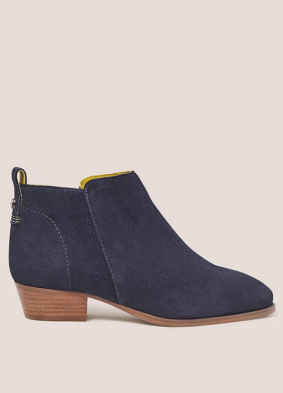 White Stuff Willow Blue Suede Ankle Boots | Freemans