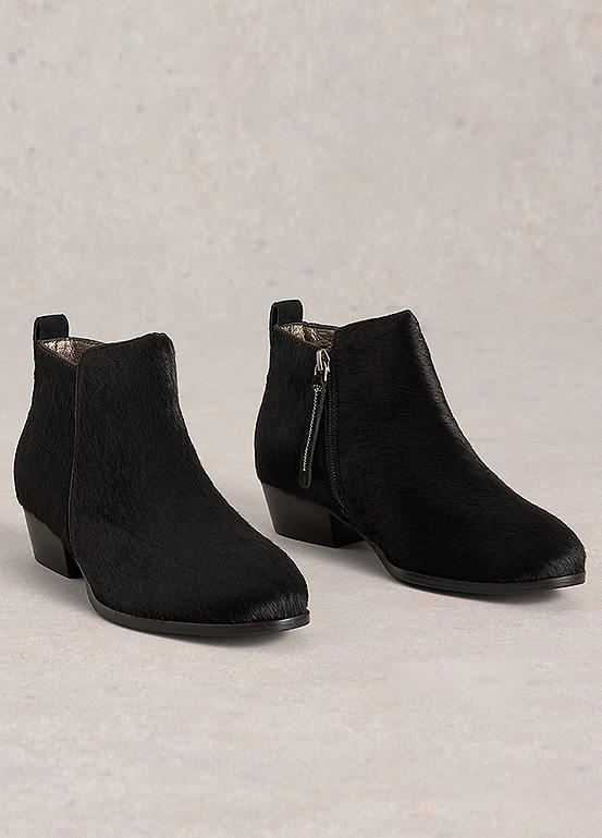 White Stuff Willow Leather Pony Ankle Boots | Freemans