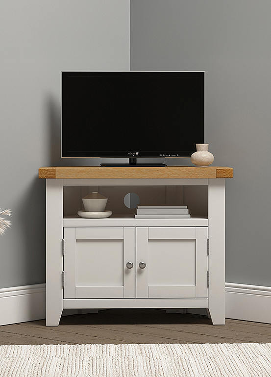 Windsor Ready Assembled Corner TV Unit | Freemans