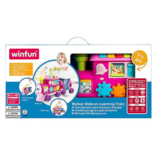 WinFun Walker Ride-On Learner Train - Pink | Freemans