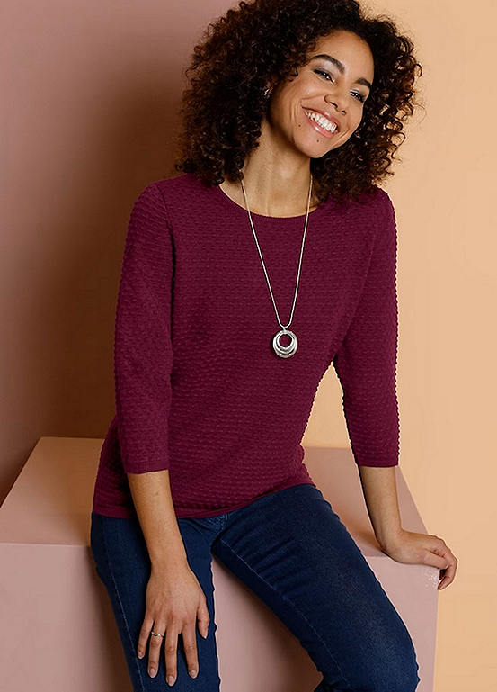 Witt Round Neck Pattern Knit Jumper | Freemans