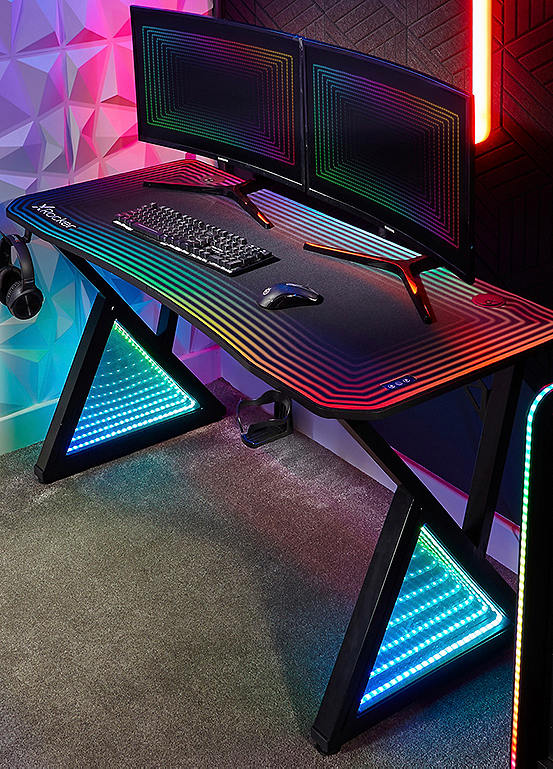 X Rocker Infinity Neo Motion Sync™ RGB Gaming Desk | Freemans