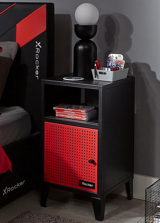 X Rocker XR Mesh-Tek Single Cube Unit - Bedside - Black/Red | Freemans