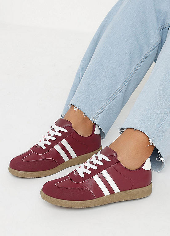 Yours Extra Wide EEE Fit Retro Stripe Trainers | Freemans