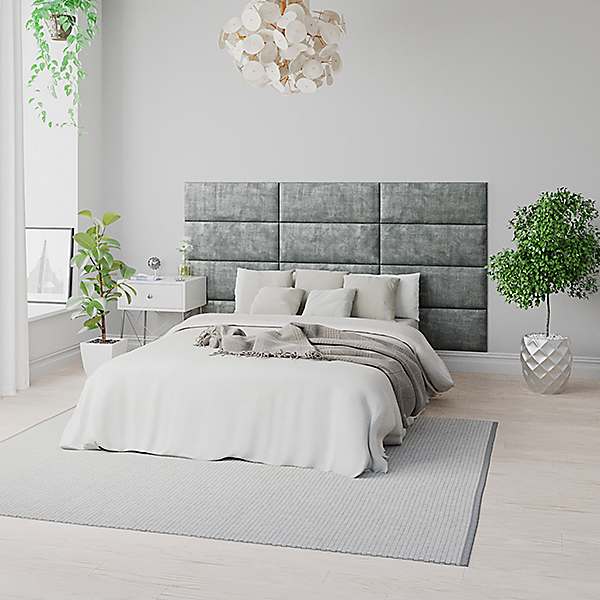 Velvet wall mounted headboard store