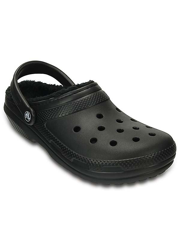 Crocs Black Classic Lined Clogs