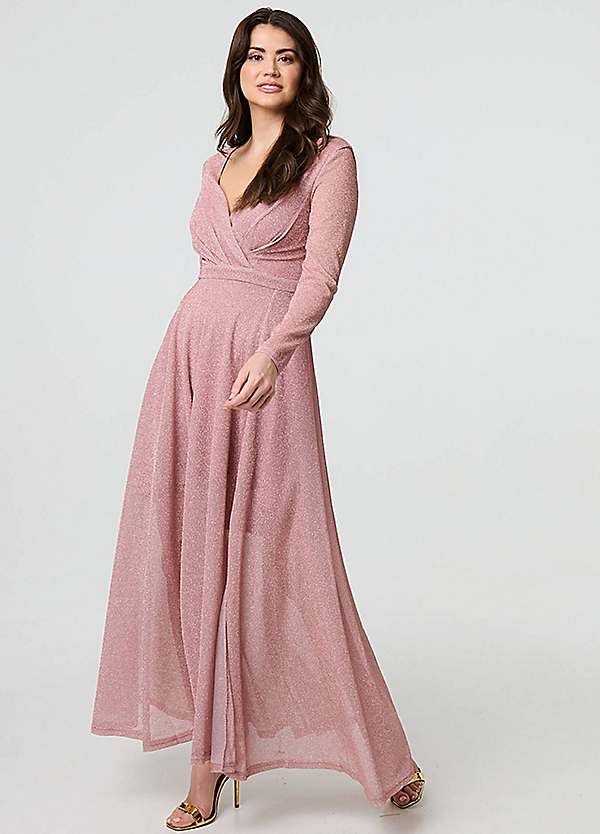 Blush long sleeve dress store