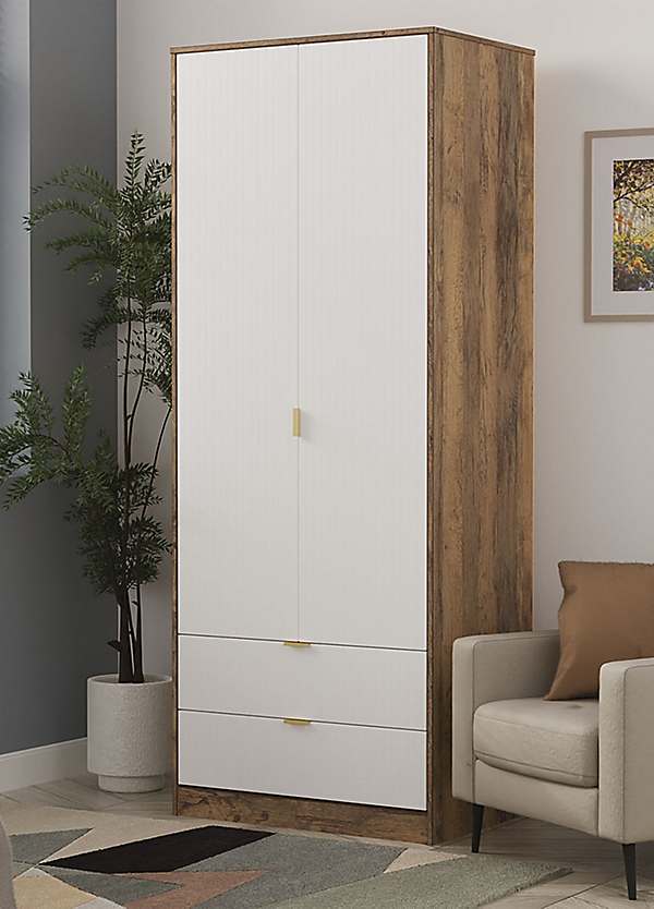 2 door wardrobe ready assembled store