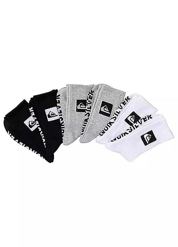 Quiksilver Pack of 6 Boys Sports Socks