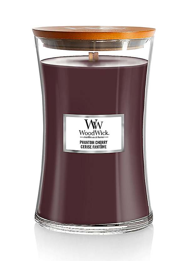 WoodWick Large Hourglass Scented Candle Phantom Cherry Freemans
