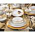 50 Piece Porcelain Dinner Set With Co Ordinating Textile Tableware ...