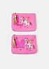 Accessorize Girl Initial Unicorn Velvet Pouch | Freemans