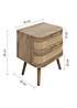 Birlea Noah 2 Drawer Bedside Table | Freemans